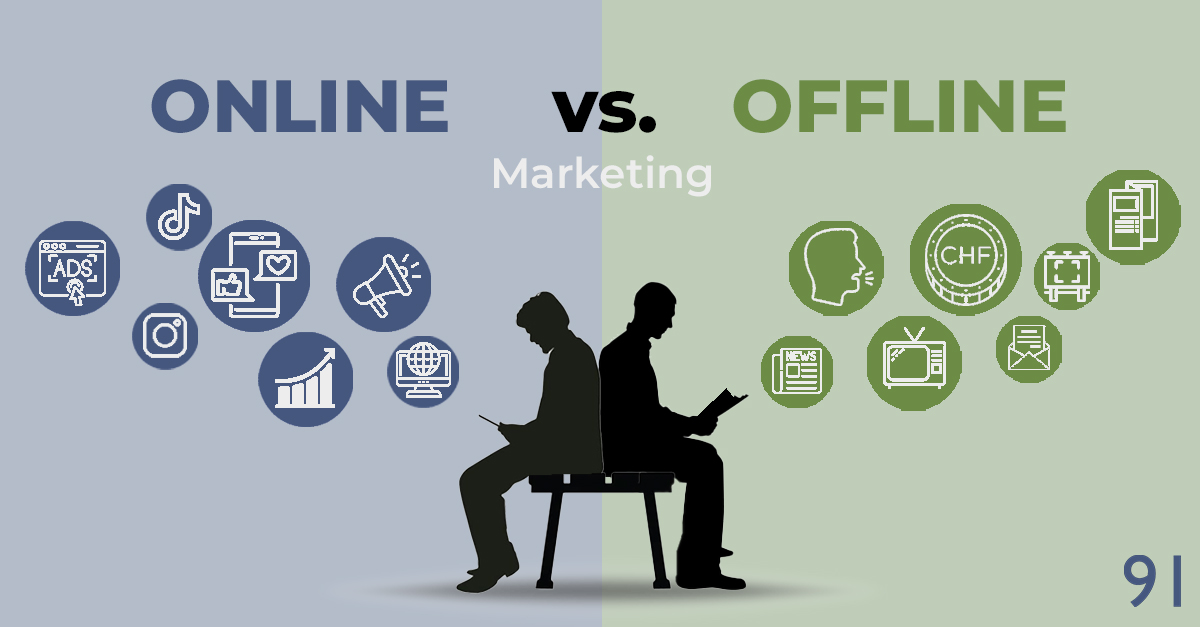Marketing - Online vs. Offline - media91 GmbH Marketing - Online vs. Offline - media91 GmbH